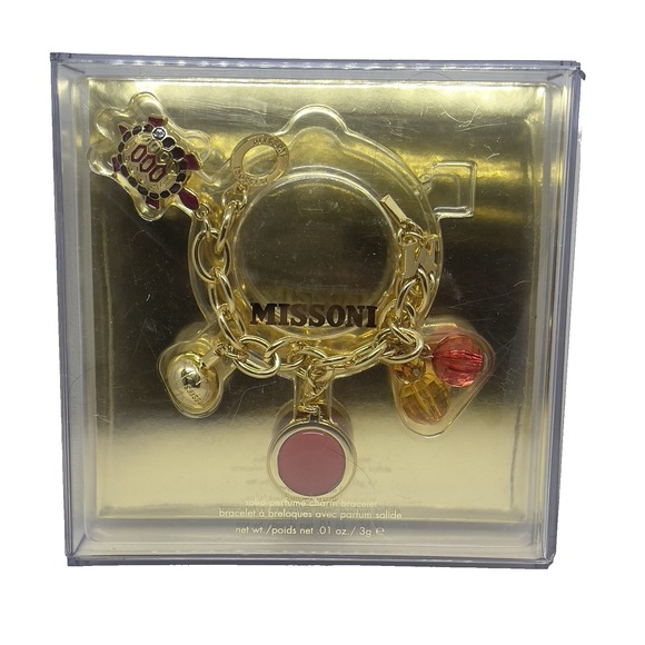 Missoni | Jewelry | Vintage Missoni Charm Bracelet Gold Tone Solid ...